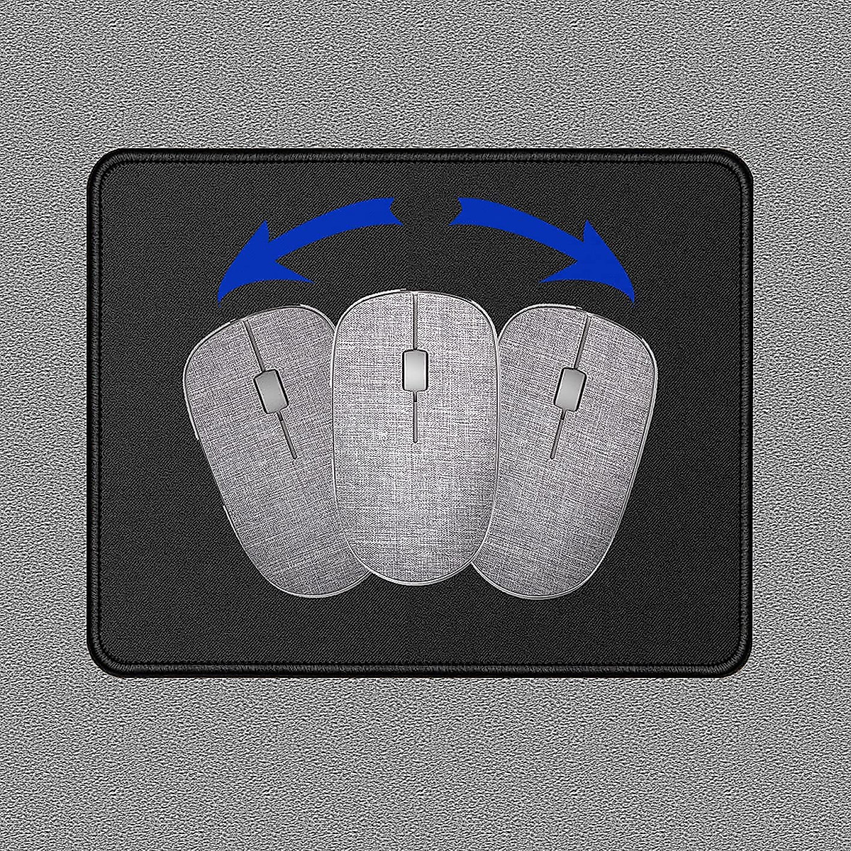 Pupbbi Mouse pad 3 PCS of Black Standard Mouse Pads, Mouse pad with Stitched Edges，Rubber Anti Slip Base Mousepad，Mouse Pads for Office and Games, Washable，Square,10.3inch x 8.3inch x 0.12inch