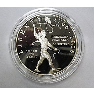 2006 P Proof 2006 Benjamin Franklin Scientist Silver Dollar $1 OGP US Mint