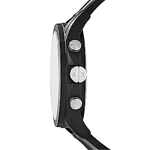 A｜X ARMANI EXCHANGE Men's Chronograph Black & Gray Silicone Strap Watch (Model: A|X1331)