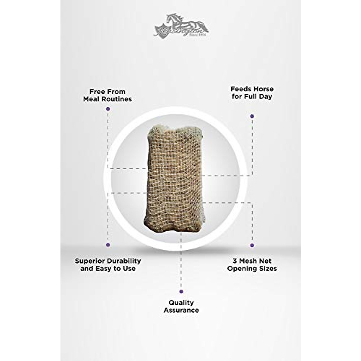 Freedom Feeder Mesh Net Full Bale Horse Feeder – Designed To Feed Horse For 7 Days – Reduce Horse Feeding Anxiety And Behavioral Issues