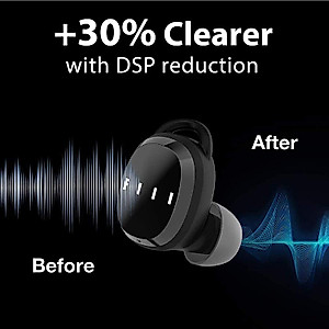 FIIL T1X TWS True Wireless Earbuds - Bluetooth 5.0, HiFi Stereo Bass, Noise-Cancelling, Sweatproof, Black