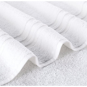 Hammam Linen White Bath Towels 4-Pack - 27x54 Soft and Absorbent, Premium Quality Perfect for Daily Use 100% Cotton Towel 600 GSM