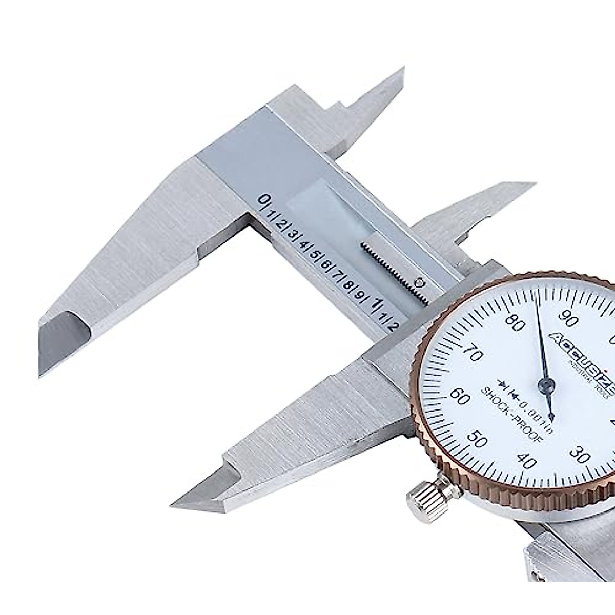 Accusize Industrial Tools 0-6 inch by 0.001 inch Precision Dial Caliper, Stainless Steel, in Fitted Box, P920-S216