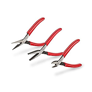 TEKTON Mini Pliers Set, 3-Piece (Long Nose, Flat Nose, Cutting) | PMN99003