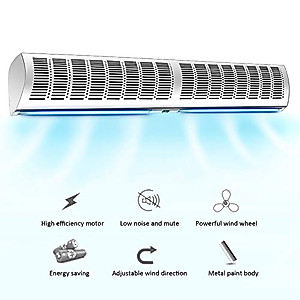 Air Curtain Large air Volume and Low Noise at Commercial entrances and exits Two-Speed Adjustable Machine Remote Control Wind Direction Adjustable Energy-Saving Machine