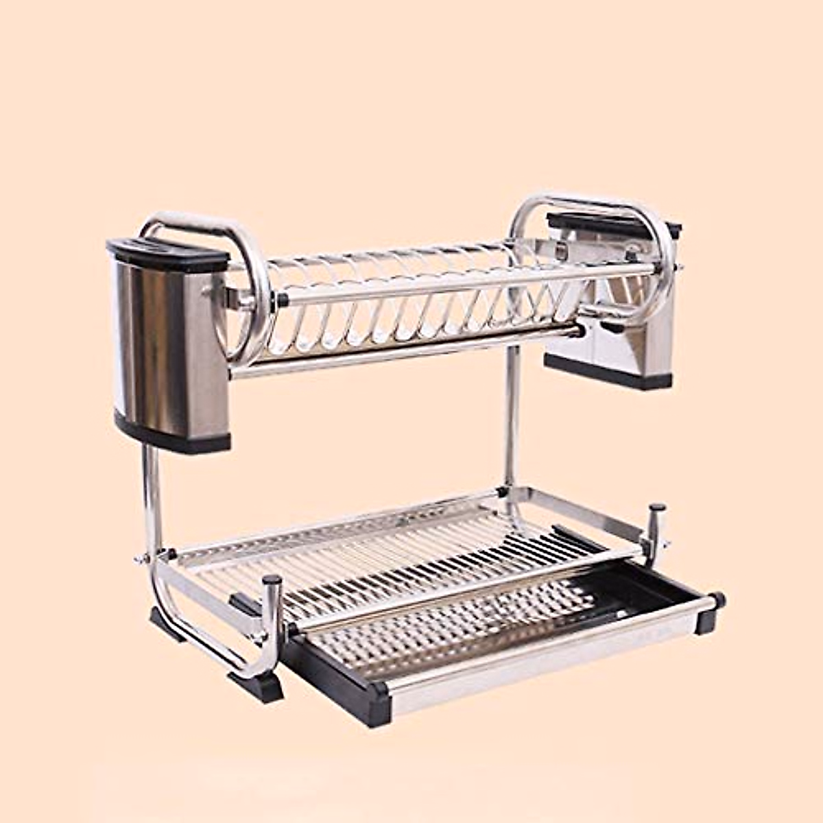 STRAW Stainless Steel Drain Rack, Kitchen Shelf Storage Dish Rack Drain Bowl Rack, Save Space