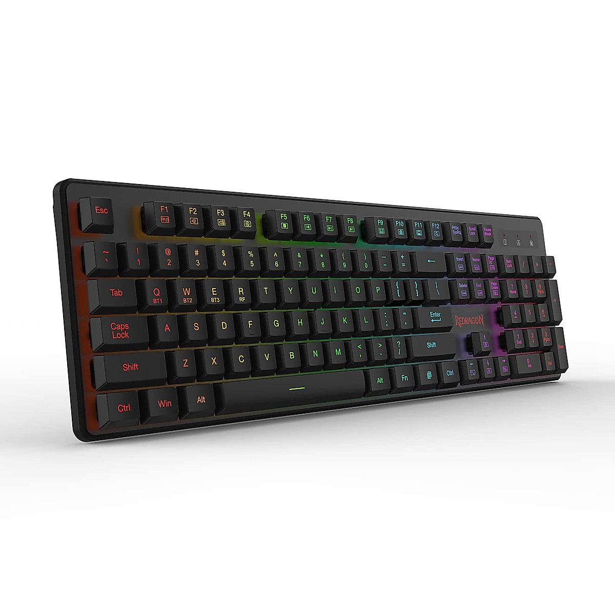 Redragon K509 Pro Wireless Gaming Keyboard, 2.4G and Bluetooth Keyboard, RGB Backlit with 104 Low Profile Keys for Windows PC (Black)
