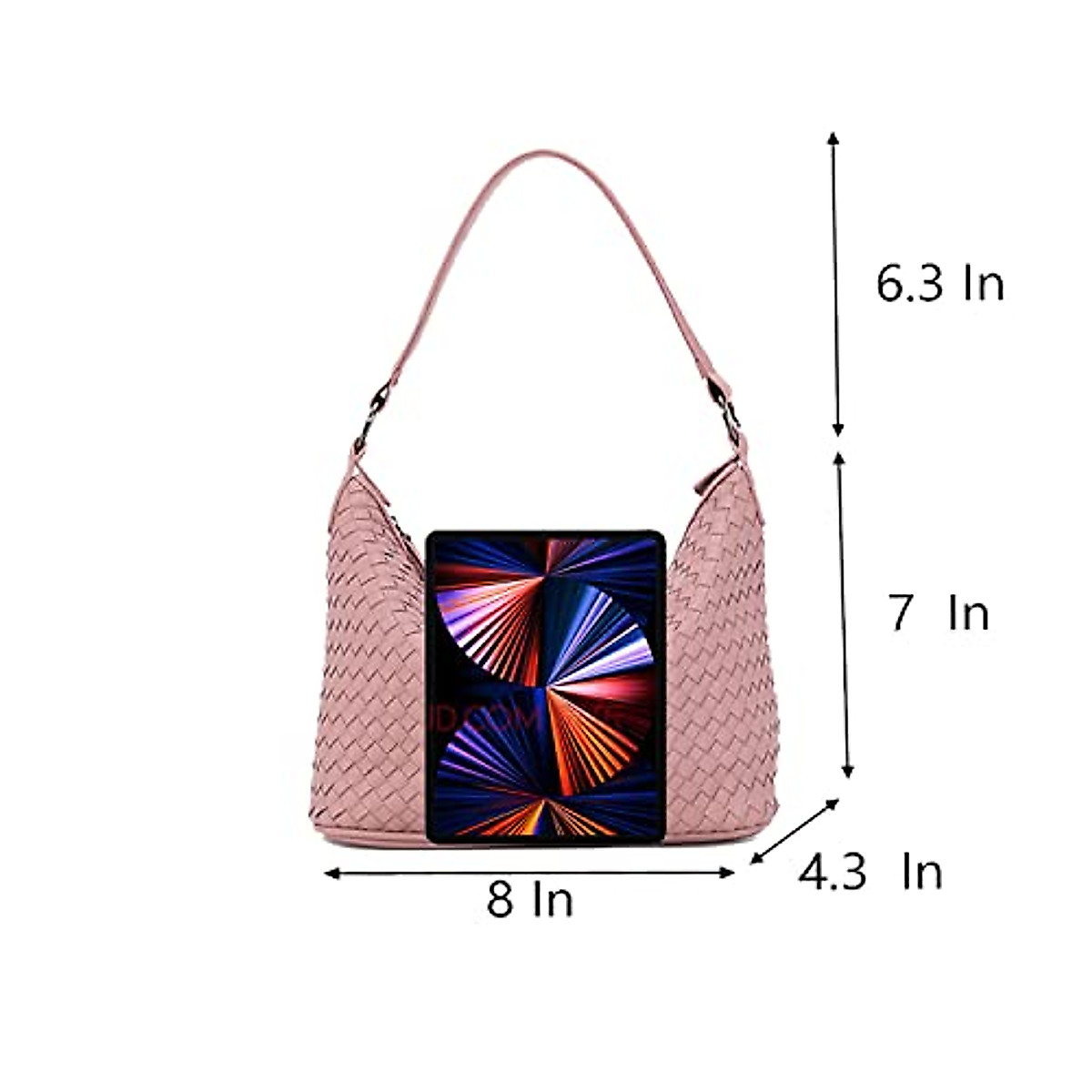 Handbag and Shoulder Bag for Women, Fashion Designer Woven Handbag Ladies Hobo Bag Purse Faux Leather Bag Tote Bag