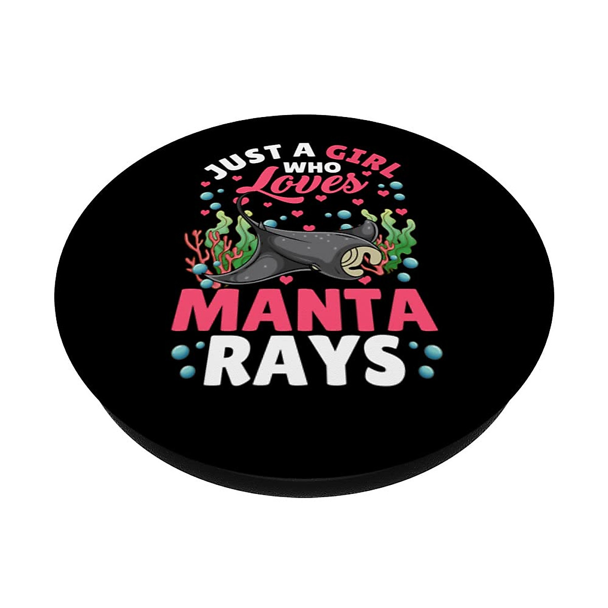 Just a Girl Who Loves Manta Rays Marine Biologist Manta Ray PopSockets Swappable PopGrip
