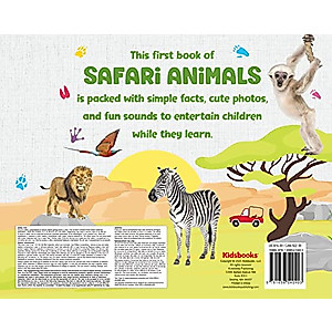 First Animal Facts: Safari-5 Button Animal Sounds Book