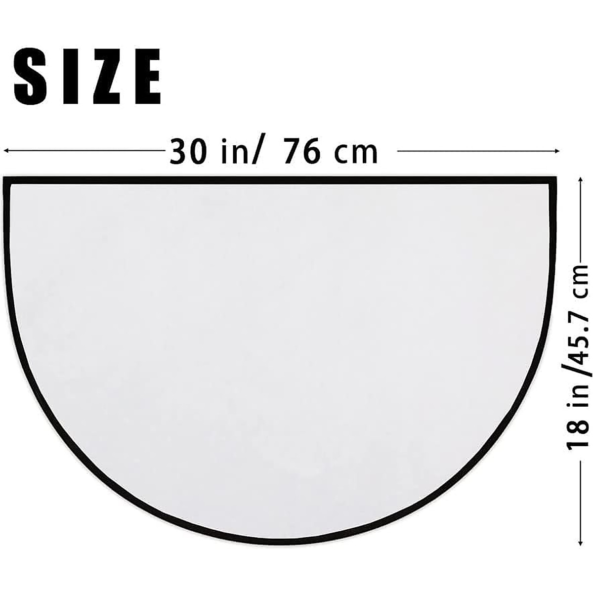 Wellqcdt Dog Paw Print Water Green Indoor Half Round Doormat Durable Welcome Front Door Mats Entryway Rugs Non-Slip Absorbent Area Rugs Resist Dirt Carpet for Room Decor 18x30 Inch