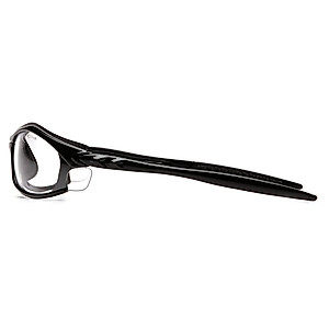 Pyramex Solara Safety Eyewear, Clear Lens With Black Frame