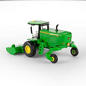 ERTL John Deere W260 Windrower Tractor Toy Replica - 1:64 Scale - Die-Cast Metal and Durable Plastic - Collectible Farm Toys - Ages 3 Years and Up, Green