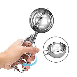 2 Quart Large Ice Cream Container with Lid and Stainless Steel Scoop, Double layer Freezer Storage Container Tub for sorbet and frozen yogurt or gelato, BPA FREE, Dishwasher Safe-Purple Lid