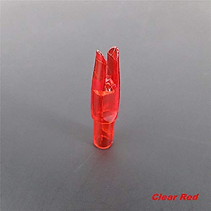 Zhan Yi Arrow Nocks 0.246 inch Inside Diameter Inserts 6.20mm 60 Pack for Archery Standard Size(0.244" to 0.246") Arrows (Clear Red)