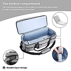 ProCase Cricut Maker and Explore Air Carrying Case, Double-Layer Lightweight Cricut Accessories Travel Tote Bag for Cricut Explore Air 2 and Silhouette Cameo 4 / Cameo 3(Bag Only) -Grey