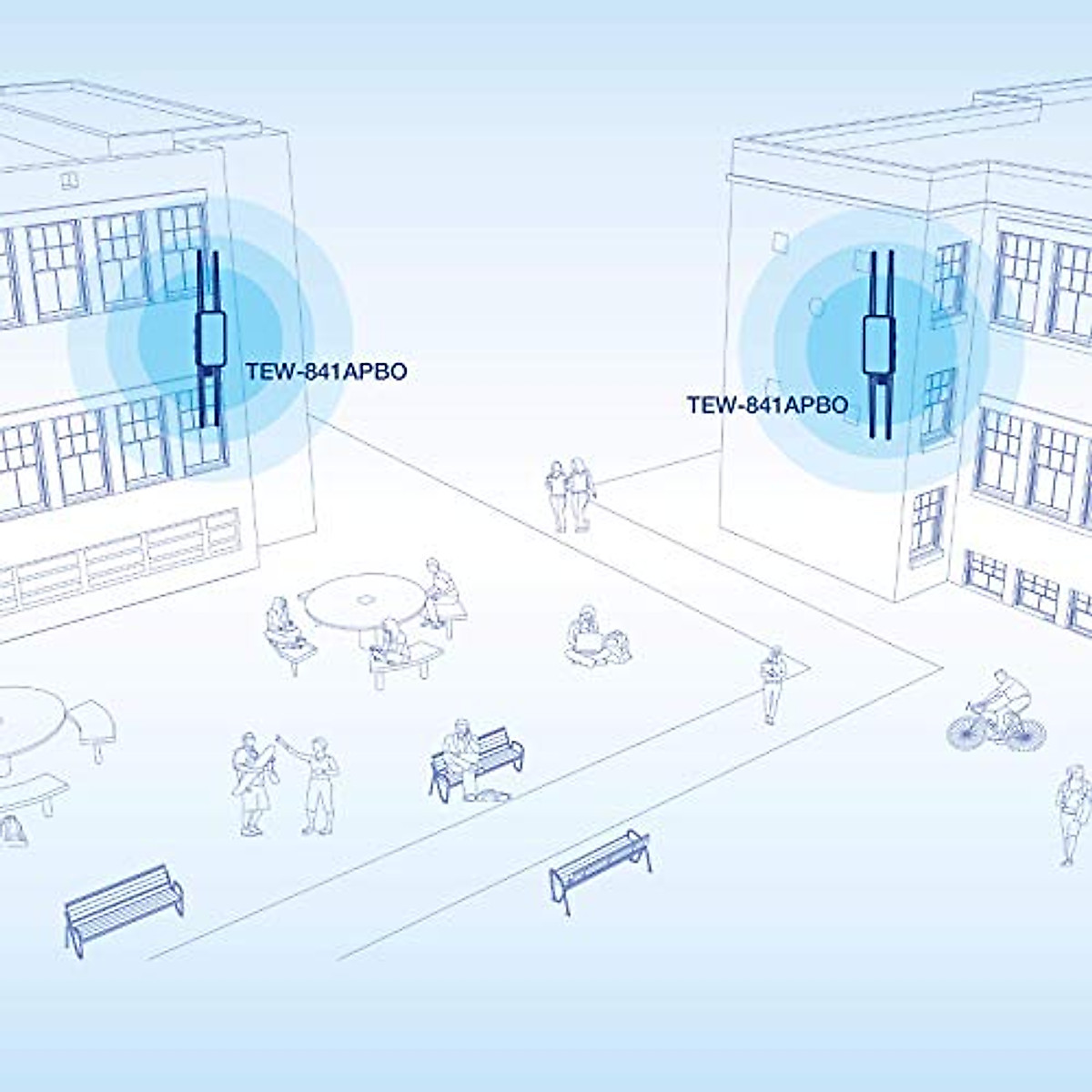 TRENDnet 5 DBI Wireless AC1300 Outdoor PoE+ Omni-Directional Access Point, TEW-841APBO, 4 X 5 DBI Omni Directional Antennas, Point-to-Point & Point-to-Multi-Point WiFi Bridging, IEEE 802.3AT PoE+