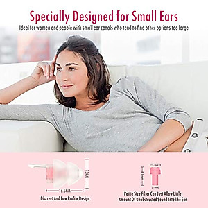 Hearprotek Sleeping Ear Plugs,2 Pairs Ear Plugs (32db & 30db) Ultra Soft Noise Reduction and Hearing Protection earplugs for Side Sleepers, snoring, Travel, Working, Safety (Pink)