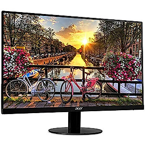 acer New Premium SB270BB 27" FHD IPS Ultra-Thin Zero Frame LED Monitor: AMD Radeon FREESYNC Tech, 1ms VRB, 75Hz Refresh Rate, 16.7M Color, Aspect Ratio 16:9, VGA, HDMI, TF-VGA/HDMI Cable