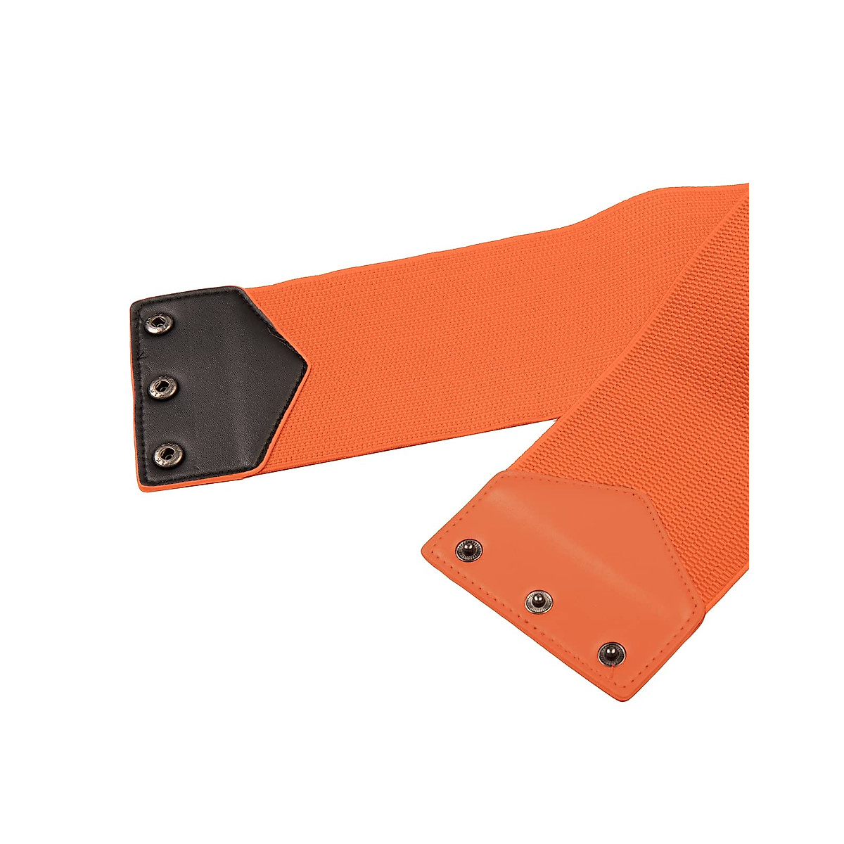 GRACE KARIN Women's Wide Stretchy Cincher Belt Fashion PU Leather Snap Button Wide Belts for Women Dresses Waist L