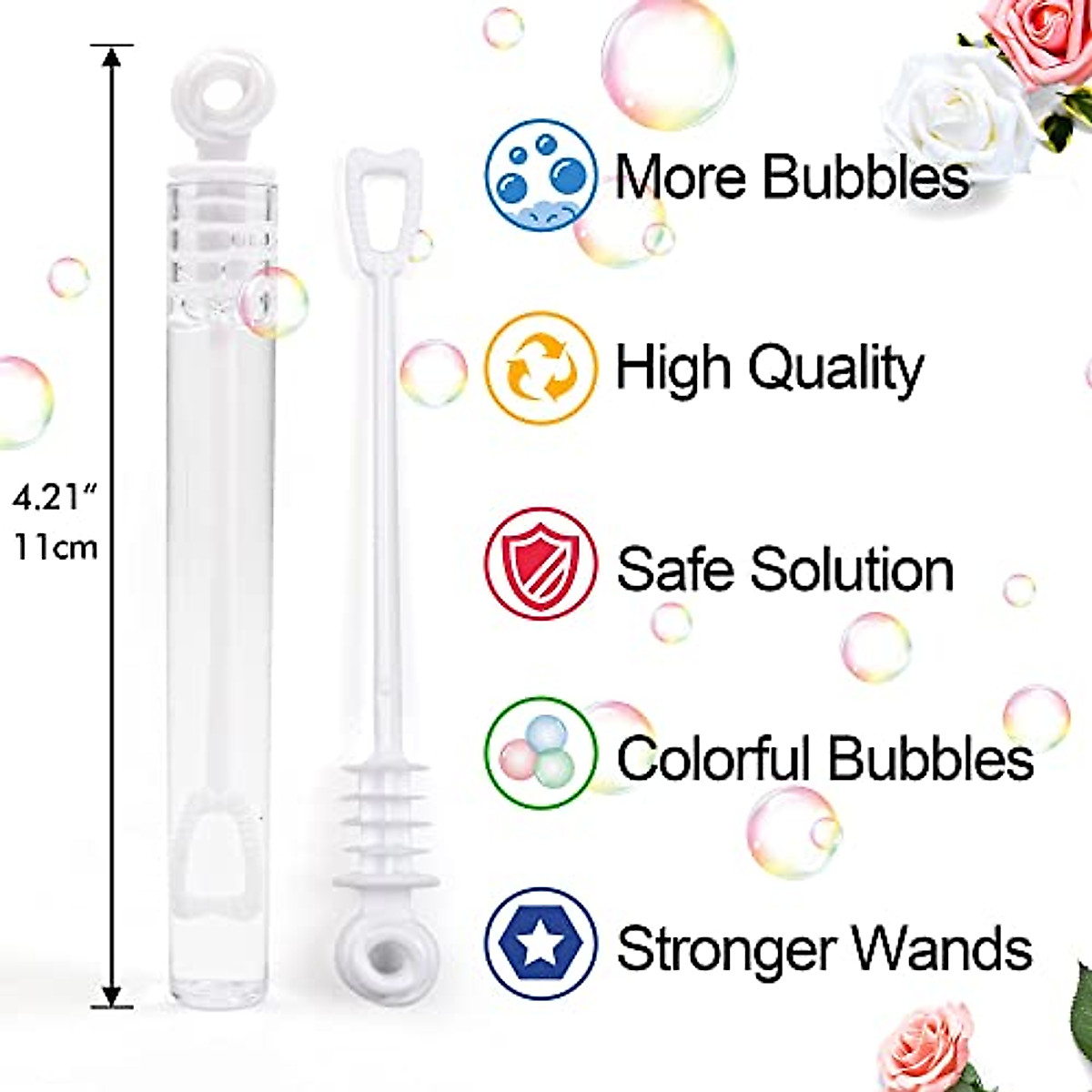 160 Pack Bubble Wands Bulk, Party Favors for Weddings, Valentine's Day, Anniversaries, Celebrations, Graduation, Birthday, Summer Toys Gift for Kids Toddler Adults by Inscraft