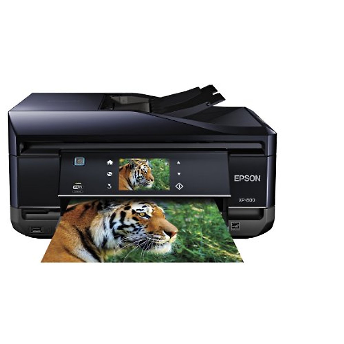 Epson Expression Premium Photo XP-800 Small-in-One Wireless Color Inkjet Printer, Copier, Fax, and Scanner with auto 2 sided scanning, copying, and printing. Prints from Tablet/Smartphone. AirPrint Compatible (C11CC45201)
