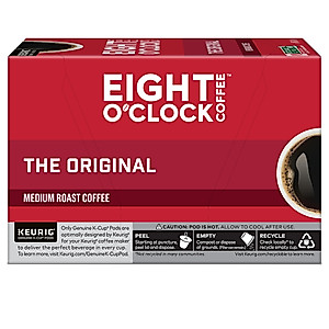 Eight O'Clock Coffee The Original, Single-Serve Keurig K-Cup Pods, Medium Roast Coffee Pods, 72 Count