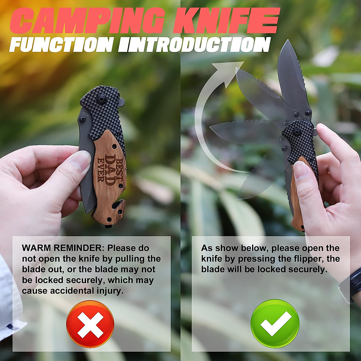 ZAVIT Dad Gifts for Fathers Day,BEST DAD EVER Pocket Knife,Dad Birthday Gifts,Dad Gifts,Dad Gifts from Daughter Son Kids,Best Dad Gifts,Gifts for Dad Who Wants Nothing.