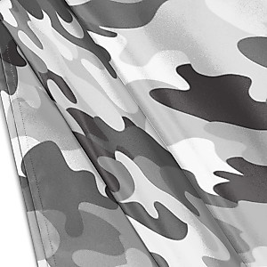 Satin Pillowcase for Hair and Skin Standard Size, Grey Camo Camouflage Military Silk Pillowcase Satin Pillow Cases with Envelope Closure Soft Cooling Pillow Covers Gift for Women Men, 20x26in