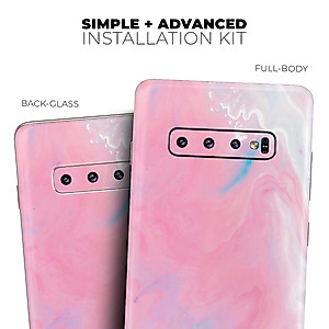 DesignSkinz Marbleized Pink Paradise V7 Protective Vinyl Decal Wrap Skin Cover Compatible with The Samsung Galaxy S20 (Screen Trim & Back Glass Skin)