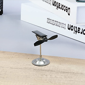 Sunnytech Solar Power Windmill Black Propeller Creative Solar Car Rotating Windmill Ornaments Dynamic Interior Decoration Science Home Office Toy for Desk Physics Toy Solar Car Decoration WJ154