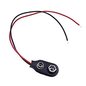 GCA 9V Battery Clip Connector，Battery Clip l Type (2Pcs)