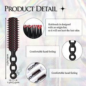 Lauwell 36 Pcs Hair Brushes in Bulk for Homeless, Disposable Hair Brushes Nylon Bristles Detangling Brush for Curly Wet and Dry Hair for Shelter, Hotel(Black)