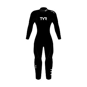 TYR Men's Long Sleeve Hurricane Wetsuit Cat 1, Black, Small