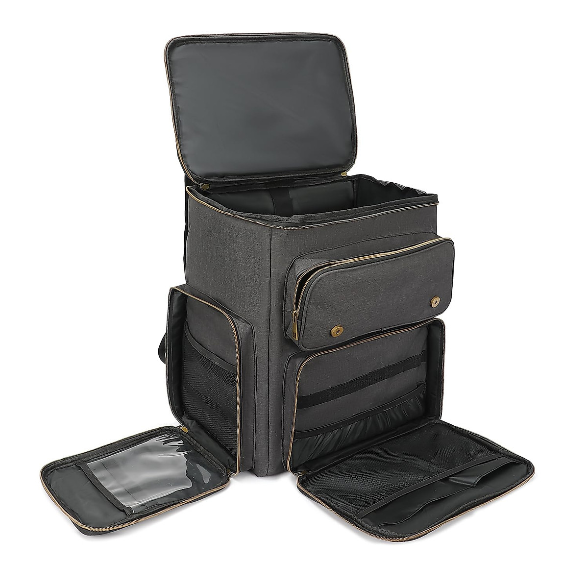 FOXBITE DND Bag - Ultimate Dungeons and Dragons Backpack for Board Game Travel | RPG Dice, Miniature Painting, Tabletop Storage | Dungeon Master Gear, Map Pocket & Foam Tray Organizer