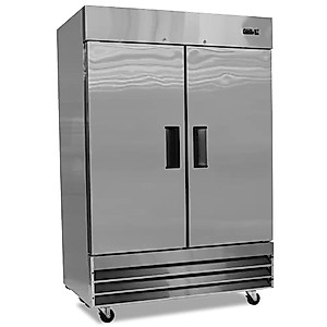FSE 54-Inch Two Door Commercial Reach-in Freezer, 48 Cubic Feet, Stainless Steel, 115 v, (MRFZ-2D)