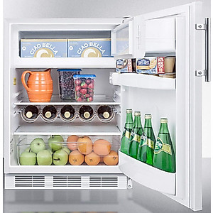 Summit CT661W 24 Inch Freestanding Compact Refrigerator with 5.1 cu. ft. Capacity, Right Hinge Cycle Defrost, CFC Free in White
