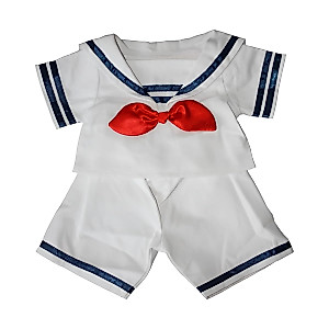 Sailor Boy w/Hat for Stuffed Toy Outfit - Fits Most 14"-18" Soft Toys, Adorable Dress-up Set Buddy Friends, Make Your Own Plushie Gifts, Birthday, Little Ones!