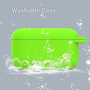 LEFXMOPHY Case Cover Replacement for Buds 2nd Gen / 2 Generation Wireless in-Ear Earbuds, Fluorescent Green Silicone Cover Protective Skin Glow in Dark