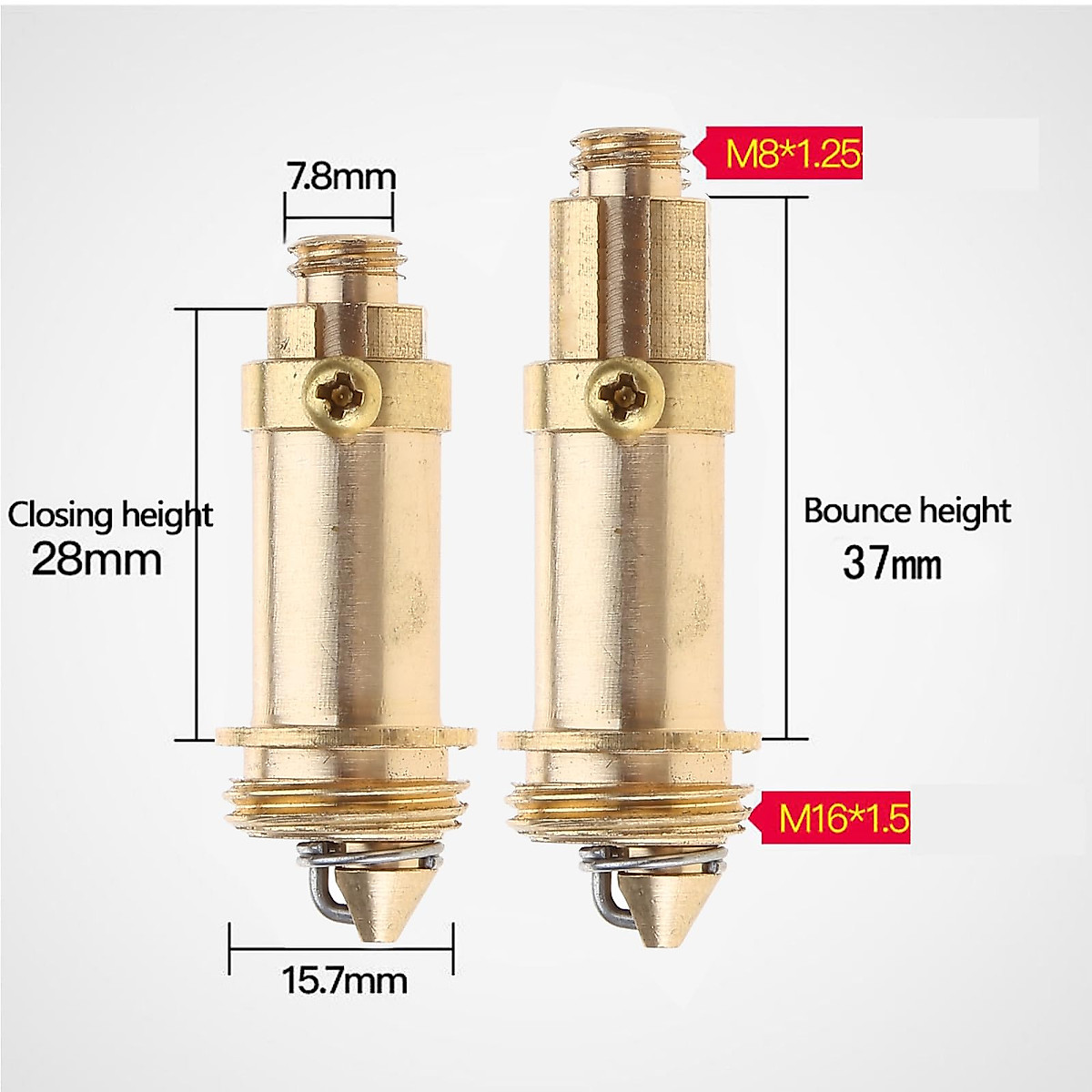 Copper Sink Drain Stopper Plug Replacement Basins Waste Plug Bolts Bathtub Stoppers Drain Plug Sink Stopper Bolts Sink Drain Clicks Clacks Plug Bolts Spring