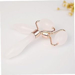 FRCOLOR Roller Jade Rolling Face Massager Jade Skin Rollers Jade Roller Face Massage Tools Facial Tools for Skin Care Massage Roller Scroll Wheel White Roller Stick Anti-Aging Skin Roller