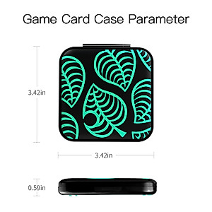 dainslef Switch Game Case Holder for Nintendo Switch Lite, Animal Crossing Leaf Switch Games Holder with 12 Game Storage and 12 Micro SD Card Slots for Nintendo Switch Game