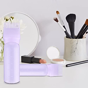 Root Comb Bottle Applicator, 6 OZ Graduated Hair Oil Bottle With Brush and Comb for Coloring, Styling and Hairdressing