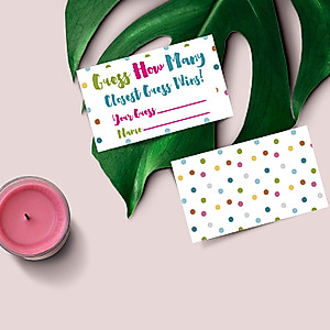 Candy Guessing Game Cards,50-Pack,Games Activities and Decorations.