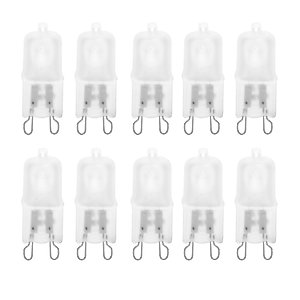 10 Pack Frosted Lense Q75/G9/FR/120V G9 JCD 75 Watt 120 Volt T4 JD Type Halogen House Hold Light Bulb Hanging Pendant Accent Type Spot Down Lamp Chandelier Sconce Fixture Lighting