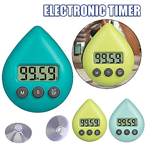 Dongzhur Shower Timer for Kids Adults Digital Shower Timer Waterproof Energy Saver Digital Timer with Alarm & Suction Cup Splash Proof Timers Shower Countdown Timer Reminder