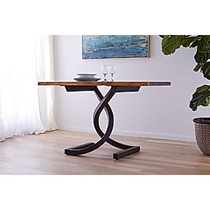 Design 59 Metal Dining Table Legs, Table Base for Desk, Kitchen, Restaurant & Other Tables, Black Furniture Legs, Steel Pedestal, Mid Century Modern Furniture (M14)