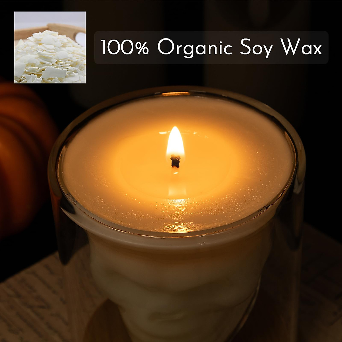 Halloween Decorations Skull Glass Candle Scented Candles Glowing Skull Design Indoor Holiday Decoration Gifts for Adults Women