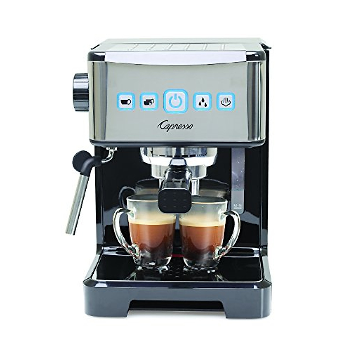 Capresso 124.01 Ultima Pro Programmable Pump Espresso Machine, Black/Stainless Steel