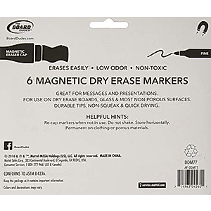 Board Dudes SRX Magnetic Dry Erase Markers, 6-Pack, Assorted Colors (4560VA-12) (2) Size: 12 Pack PackageQuantity: 2, Model:, Toys & Play